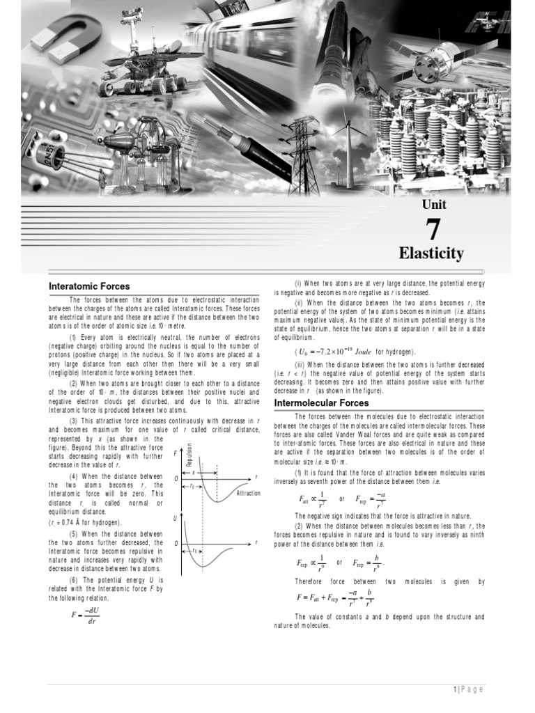 Elasticity (Hand Outs) | PDF | Stress (Mechanics) | Elasticity (Physics)