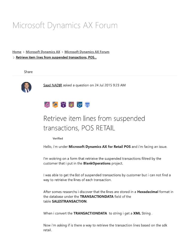 Retrieve Item Lines From Suspended Transactions, POS RETAIL | PDF Retrieve Item Lines From Suspended Transactions, POS RETAIL | PDF