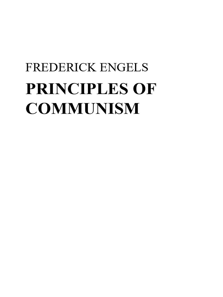 Principles of Communism | PDF | Communism | Karl Marx