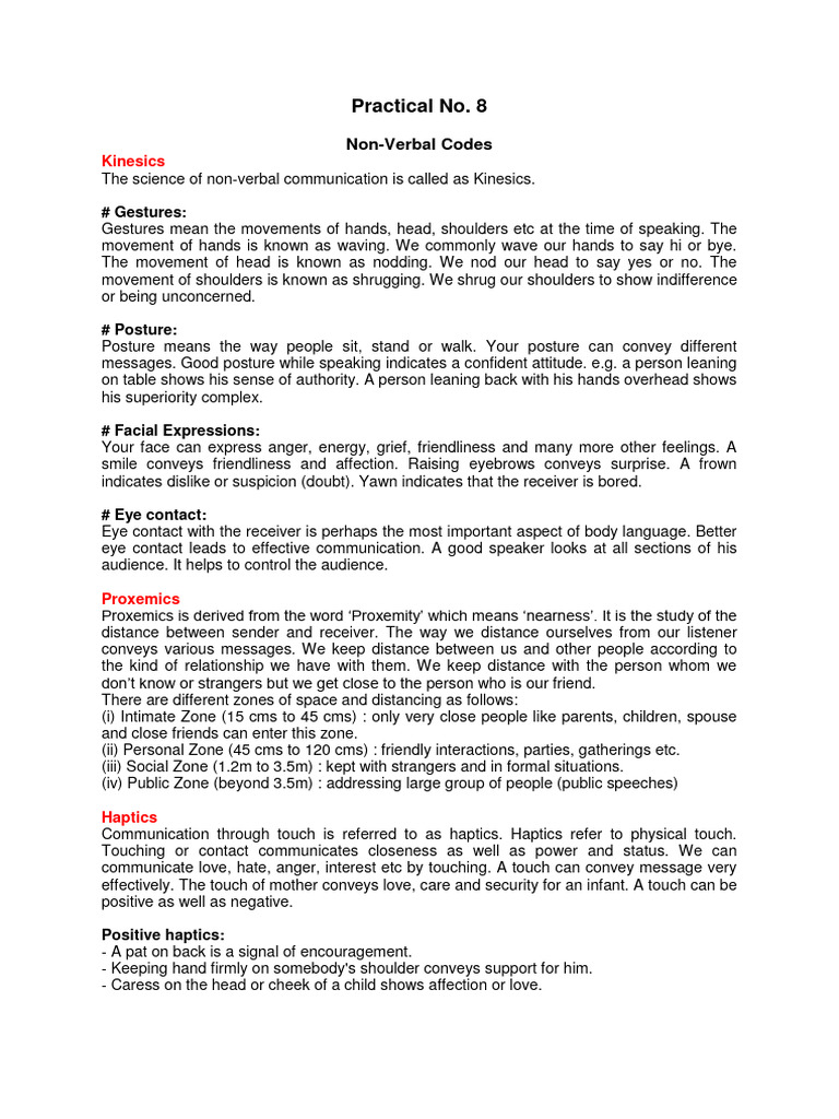 PR No. 8 BCC | PDF | Nonverbal Communication | Human Communication