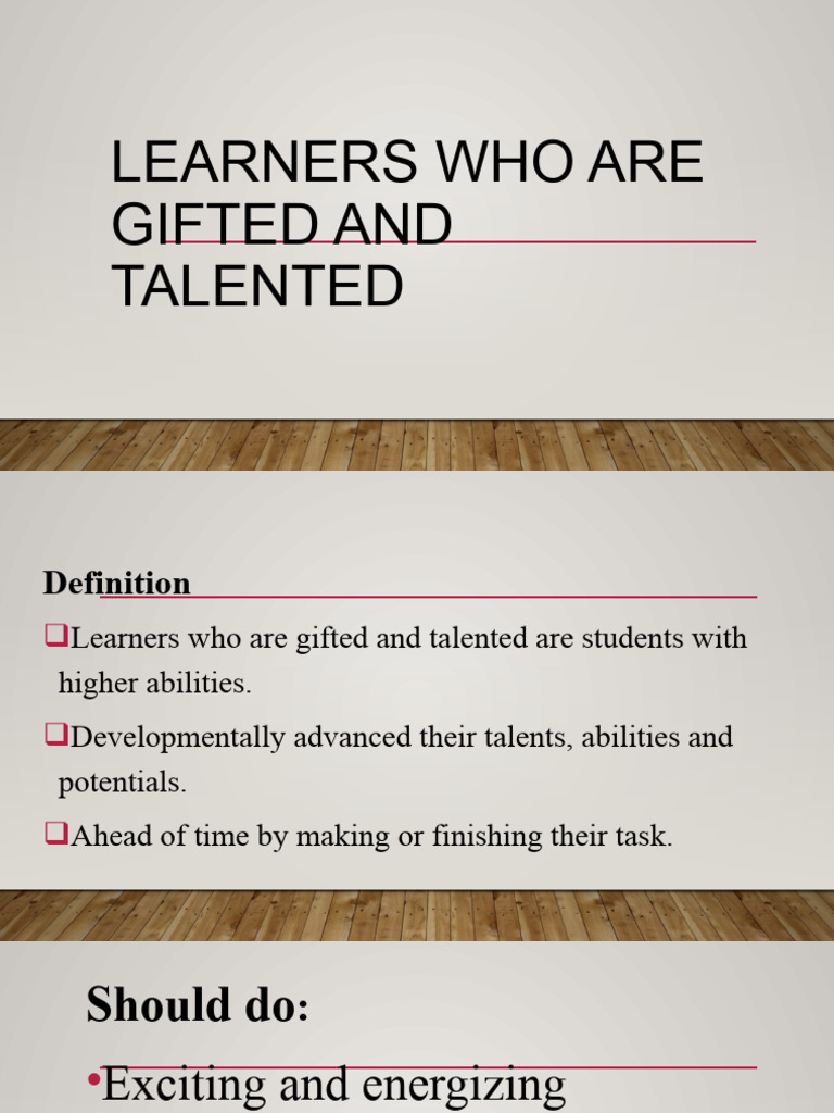 Understanding Gifted and Talented Learners | PDF | Intellectual ...