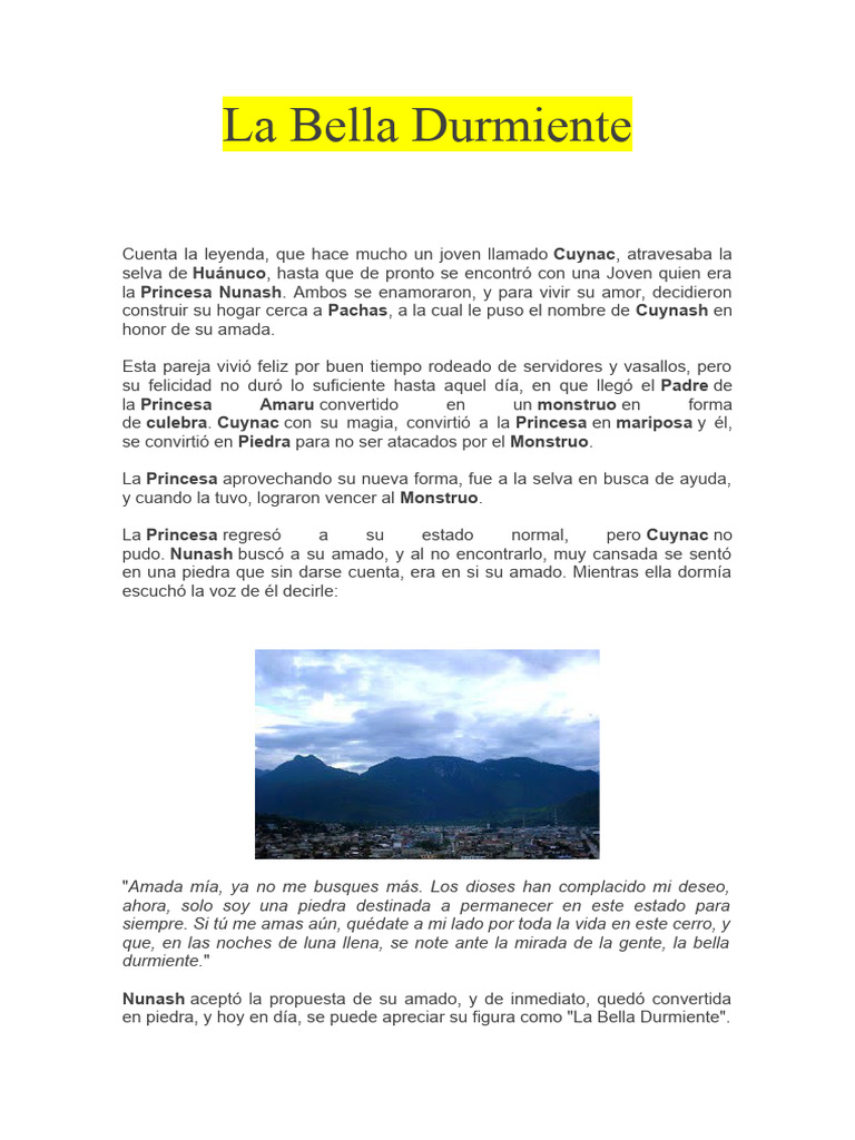 La Bella Durmiente | PDF