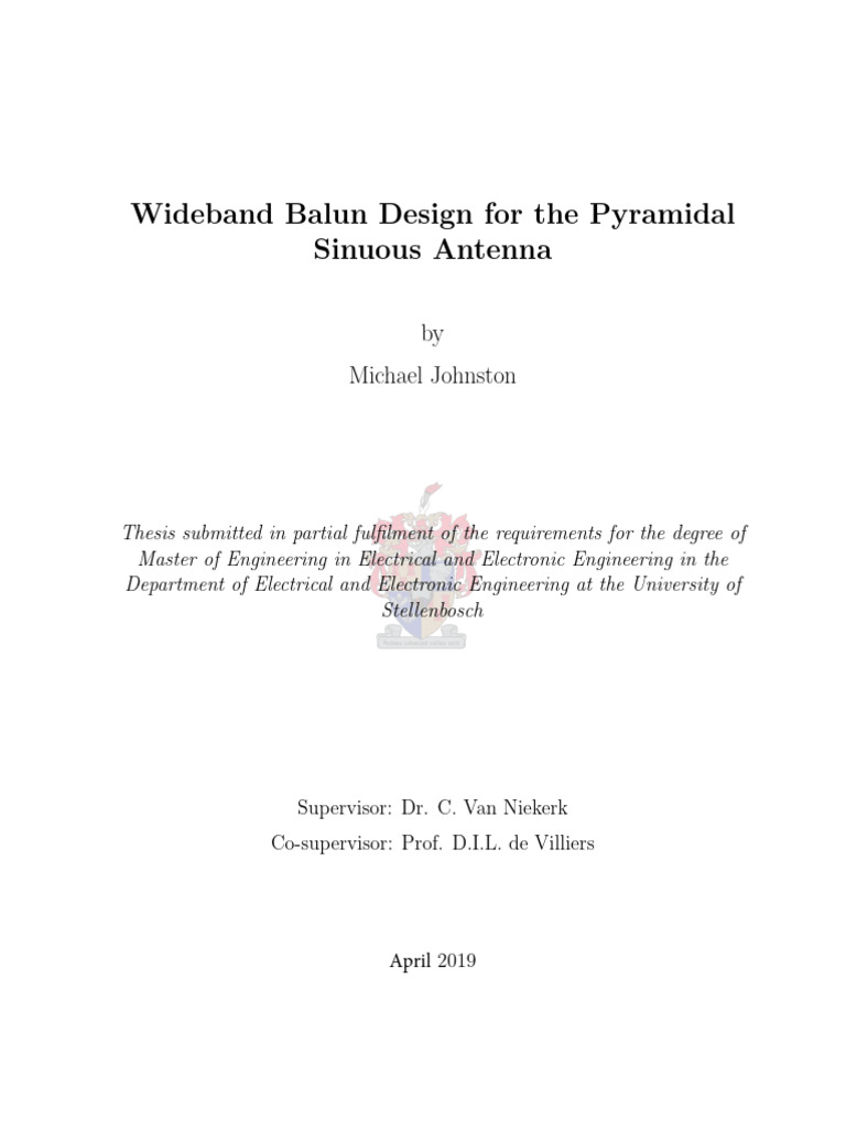 Wideband Balun Design For The Pyramidal Sinuous Antenna | PDF | Antenna ...
