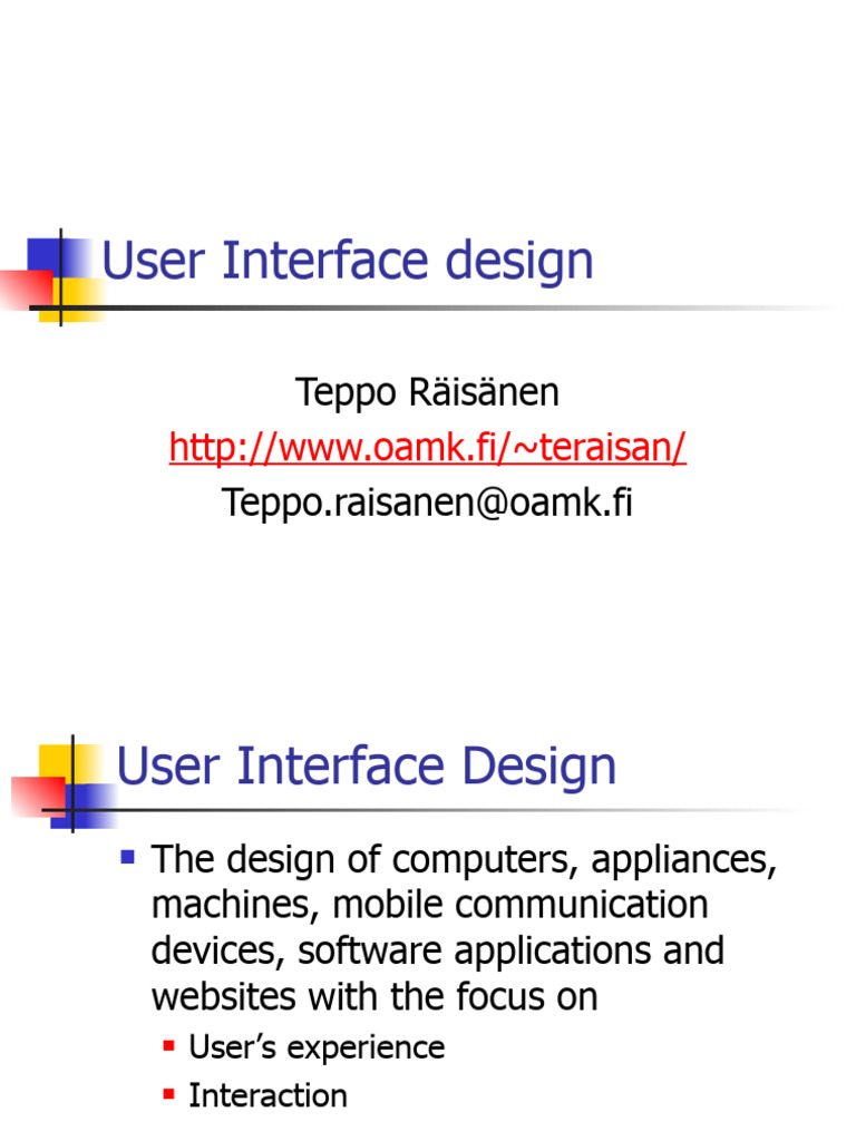 02.1user Interface Design | PDF | User Interface Design | Graphical User Interfaces