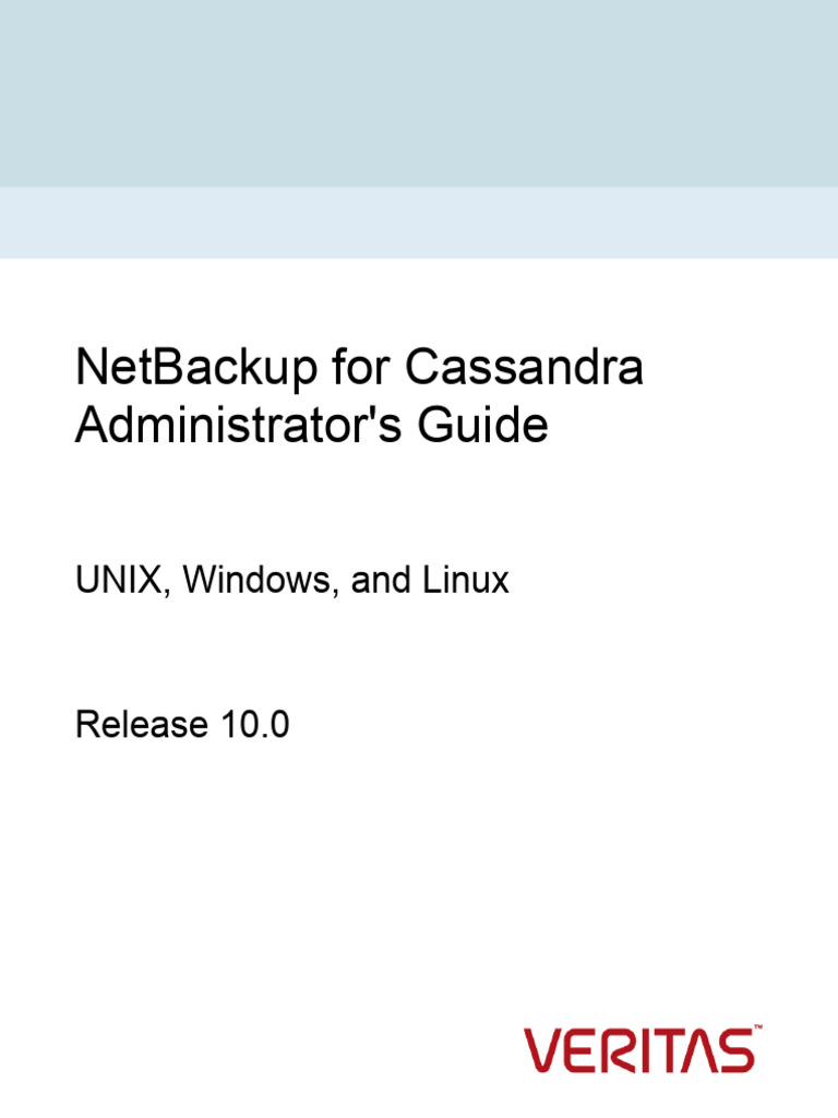 NetBackup10 AdminGuide Cassandra | PDF | Backup | Computer Cluster