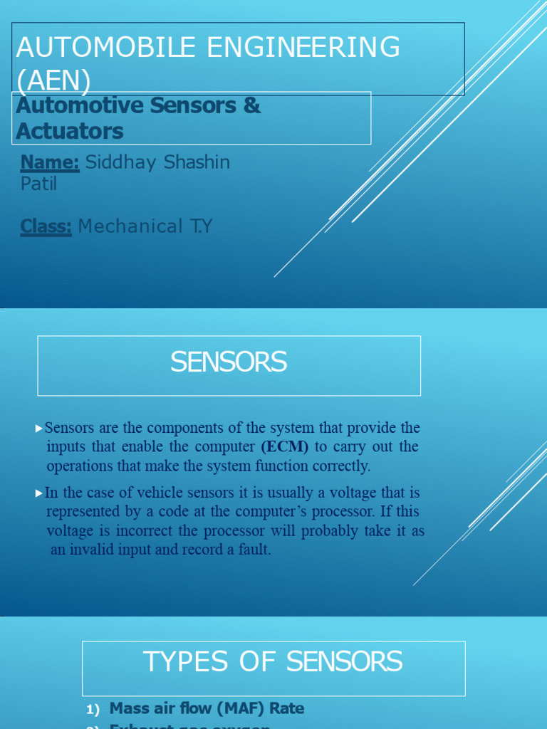 AEN Actuators & Sensors | PDF | Internal Combustion Engine | Throttle