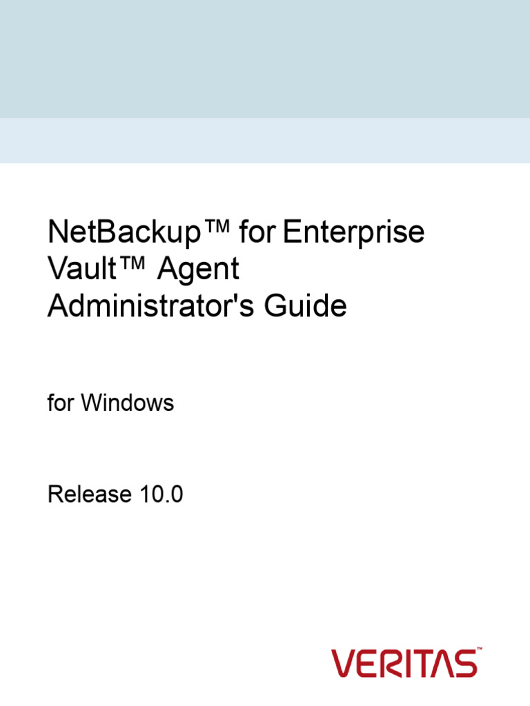 NetBackup10 AdminGuide EntVault | PDF | Backup | Databases NetBackup10 AdminGuide EntVault | PDF | Backup | Databases