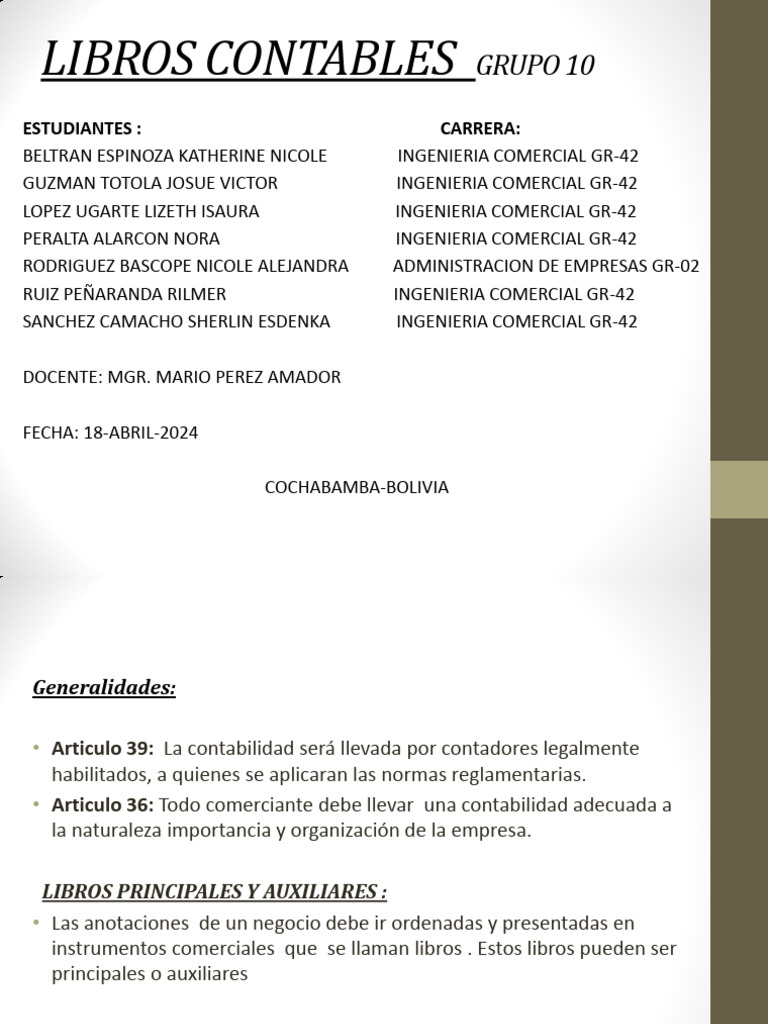 Tema#3 Libros Contables | PDF | Contabilidad | Negocios económicos