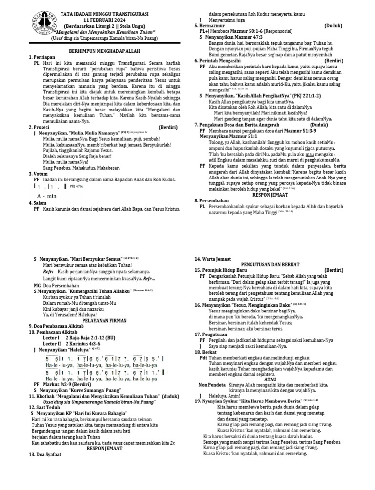 Taib Model Liturgi 2 B.indo | PDF