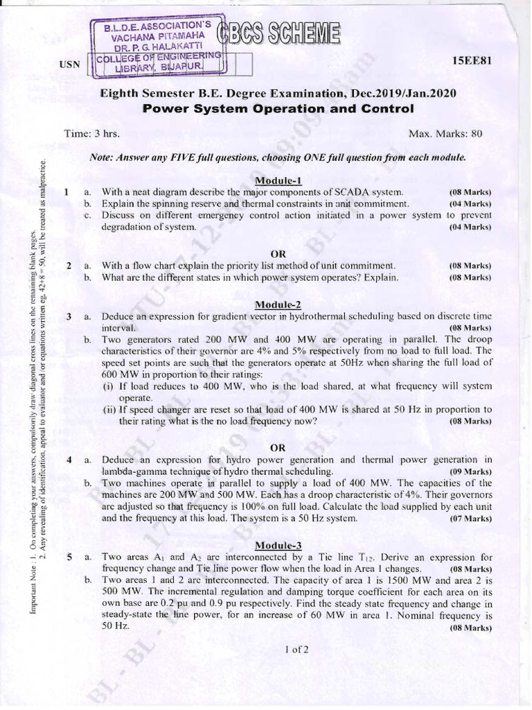 PSOC Jan 2020 Solution | PDF