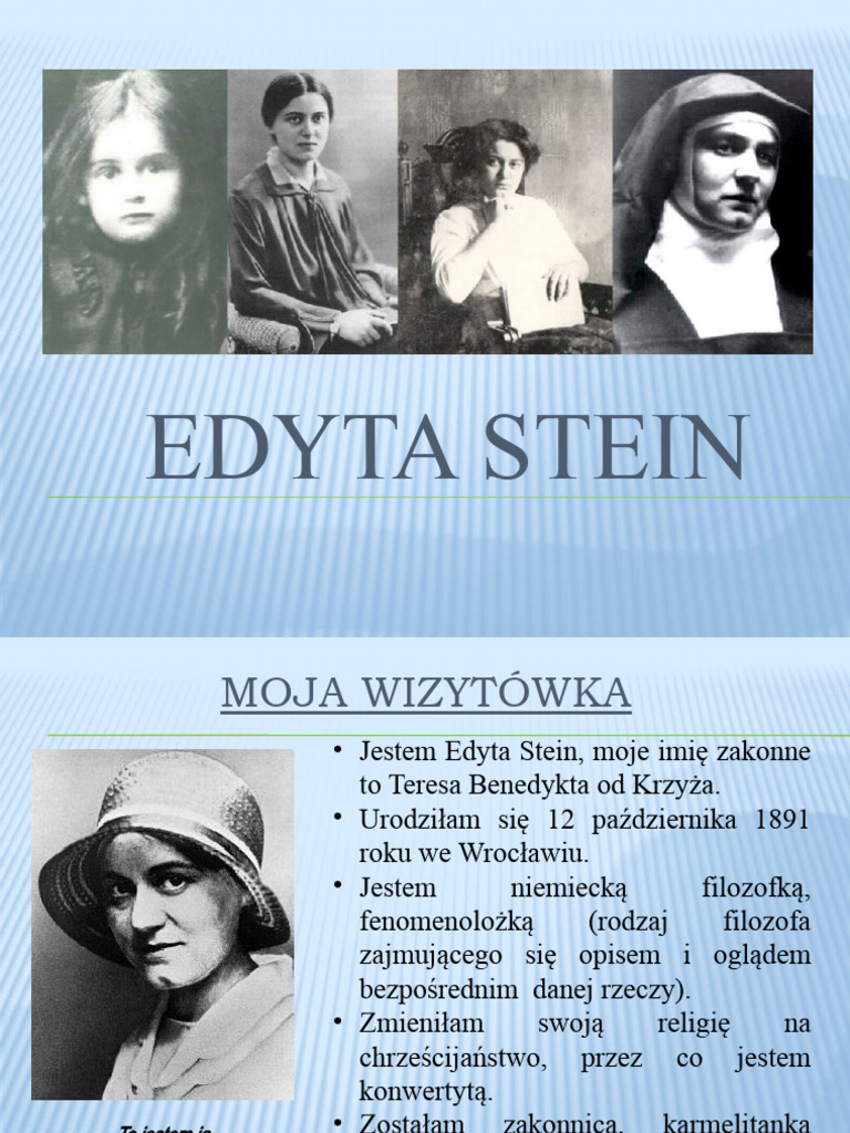 Edyta Stein - Prezentacja Religia | PDF