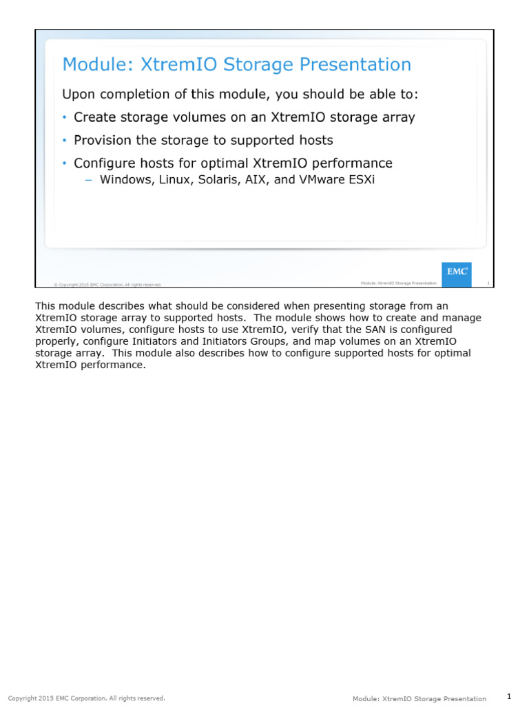 Module: Xtremio Storage Presentation | PDF | Computer Science | Computing