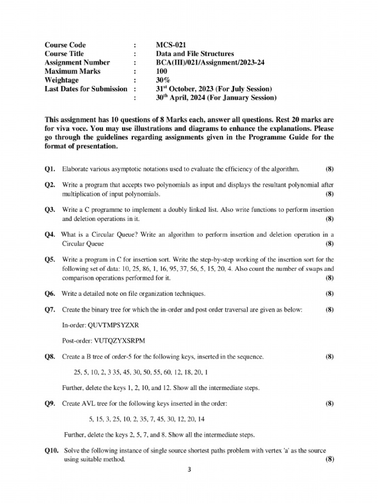 MCS-021 (2023-24) Solved Assignment | PDF MCS-021 (2023-24) Solved Assignment | PDF