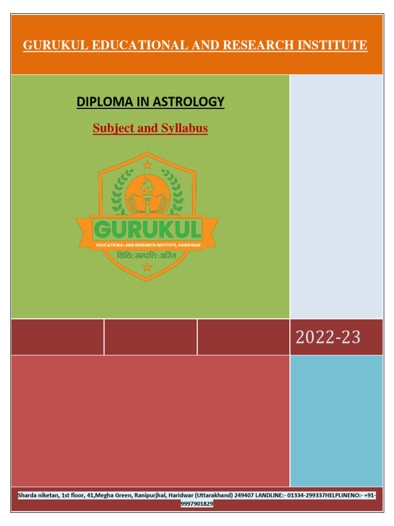 Diploma in Astrology | PDF | Astronomy | Physical Sciences