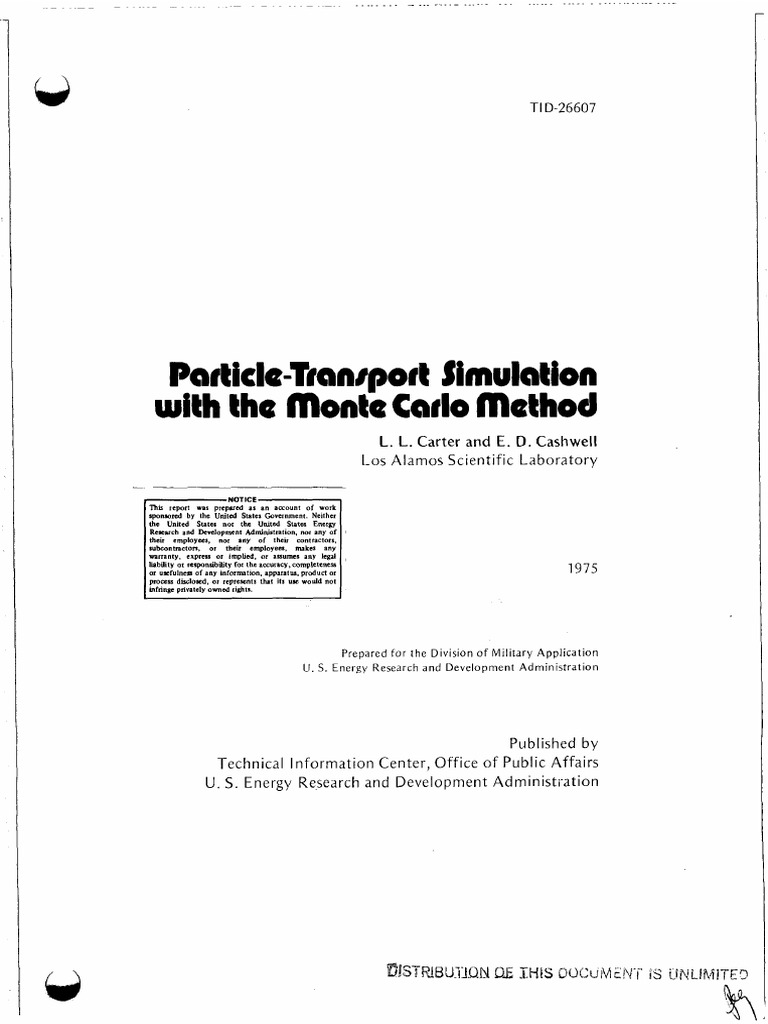 L. L. Carter, E. D. Cashwell - Particle-Transport Simulation - With The Monte Carlo Method ...