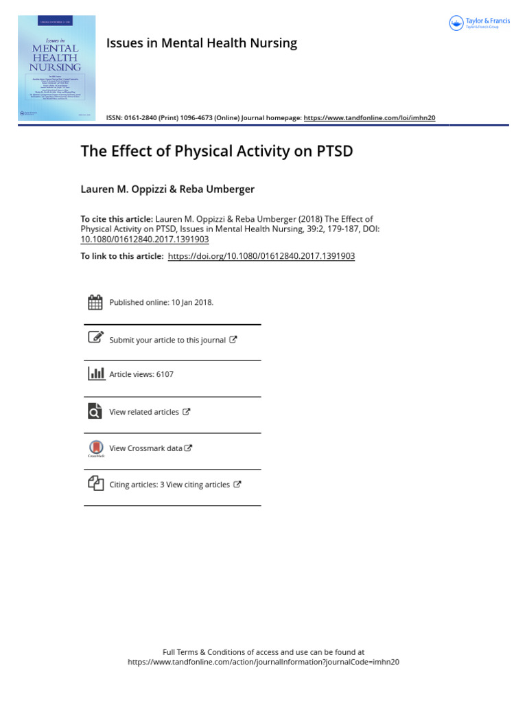 Impact of Exercise on PTSD Symptoms | PDF | Psychological Trauma ...