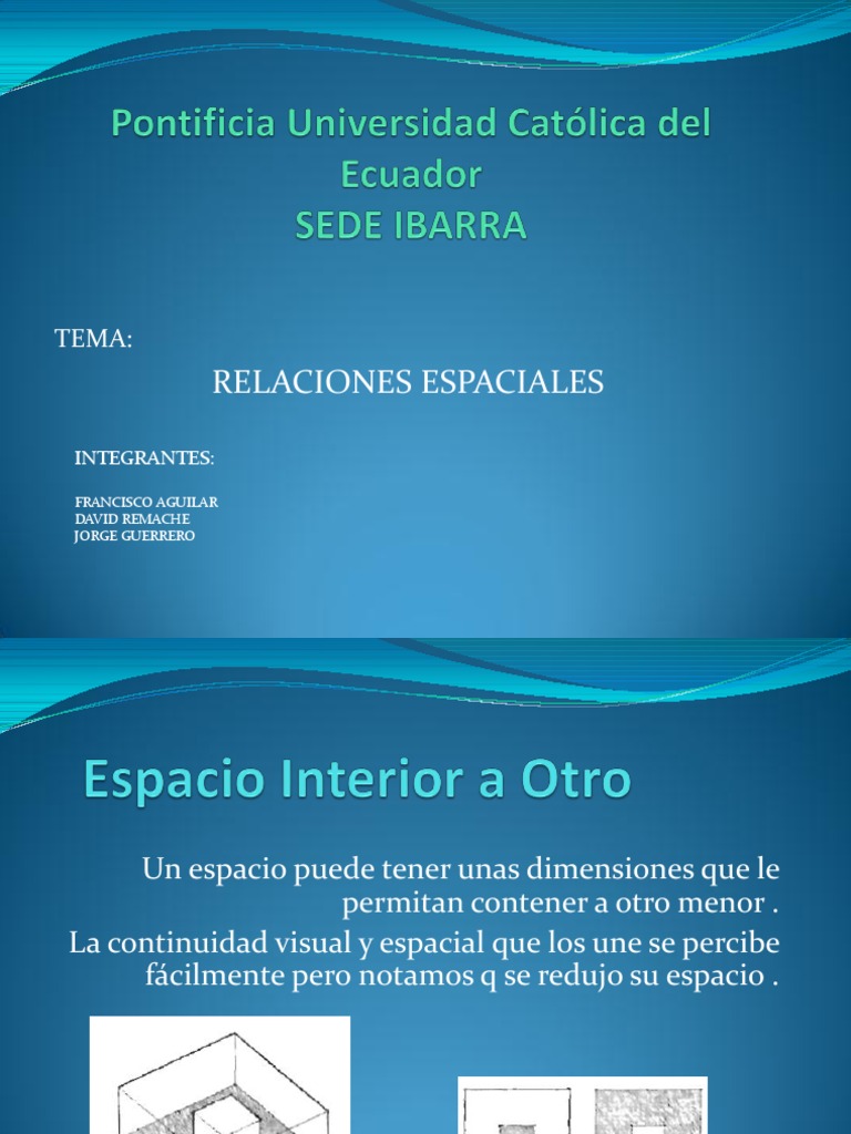 Relaciones Espaciales | PDF | Espacio | Volumen