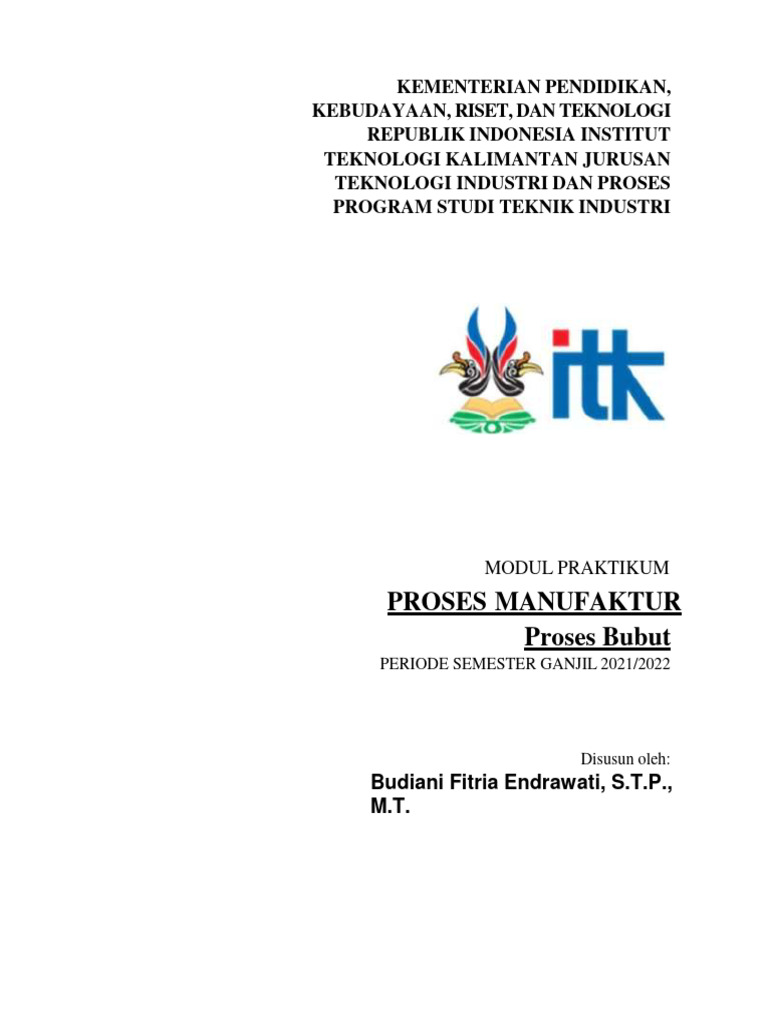Modul Praktikum Bubut ITK | PDF | Bisnis | Komputer