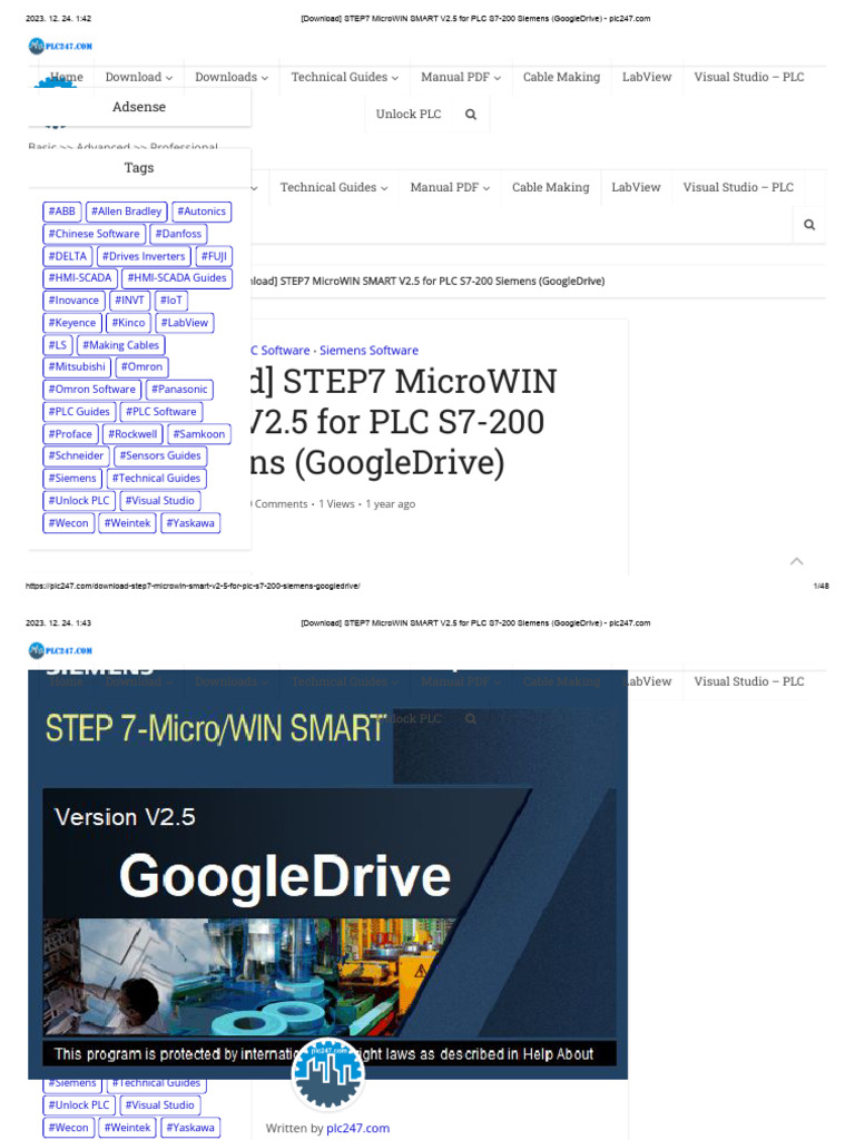 (Download) STEP7 MicroWIN SMART V2.5 For PLC S7-200 Siemens (GoogleDrive) | PDF | Programmable ...
