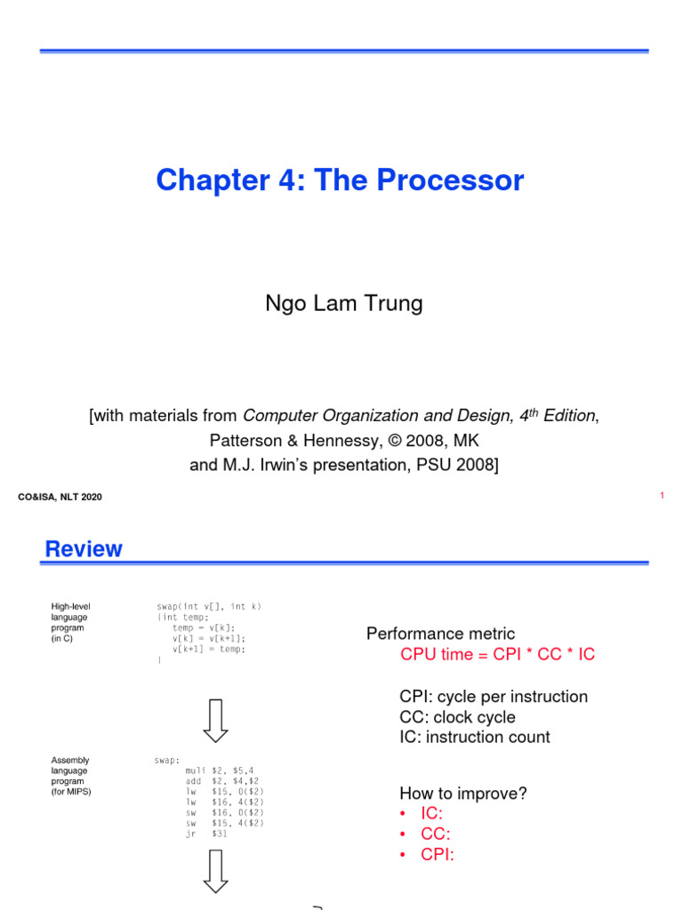 CA Chap4 CPU NLT2020 | Download Free PDF | Office Equipment | Integrated Circuit