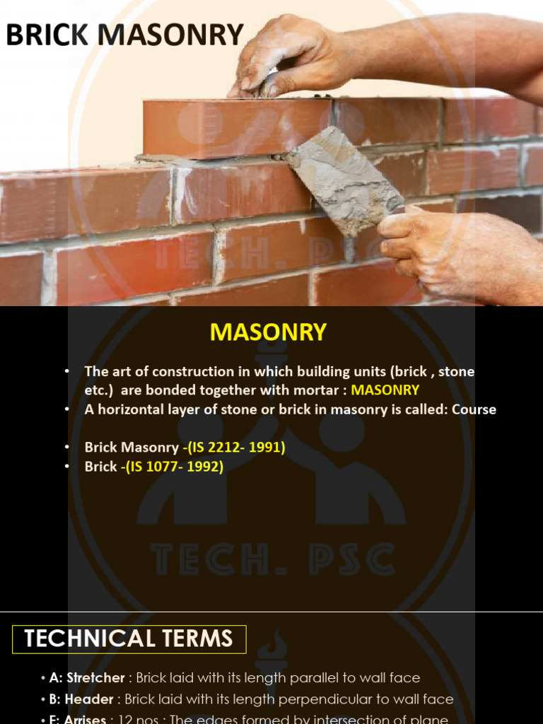 Brick Masonry Techniques and Standards | PDF | Masonry | Materials
