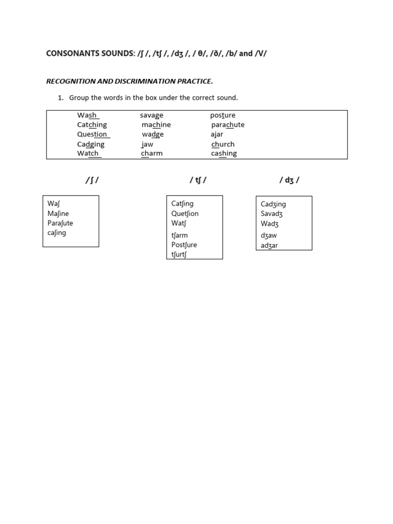 Consonants Sounds | PDF