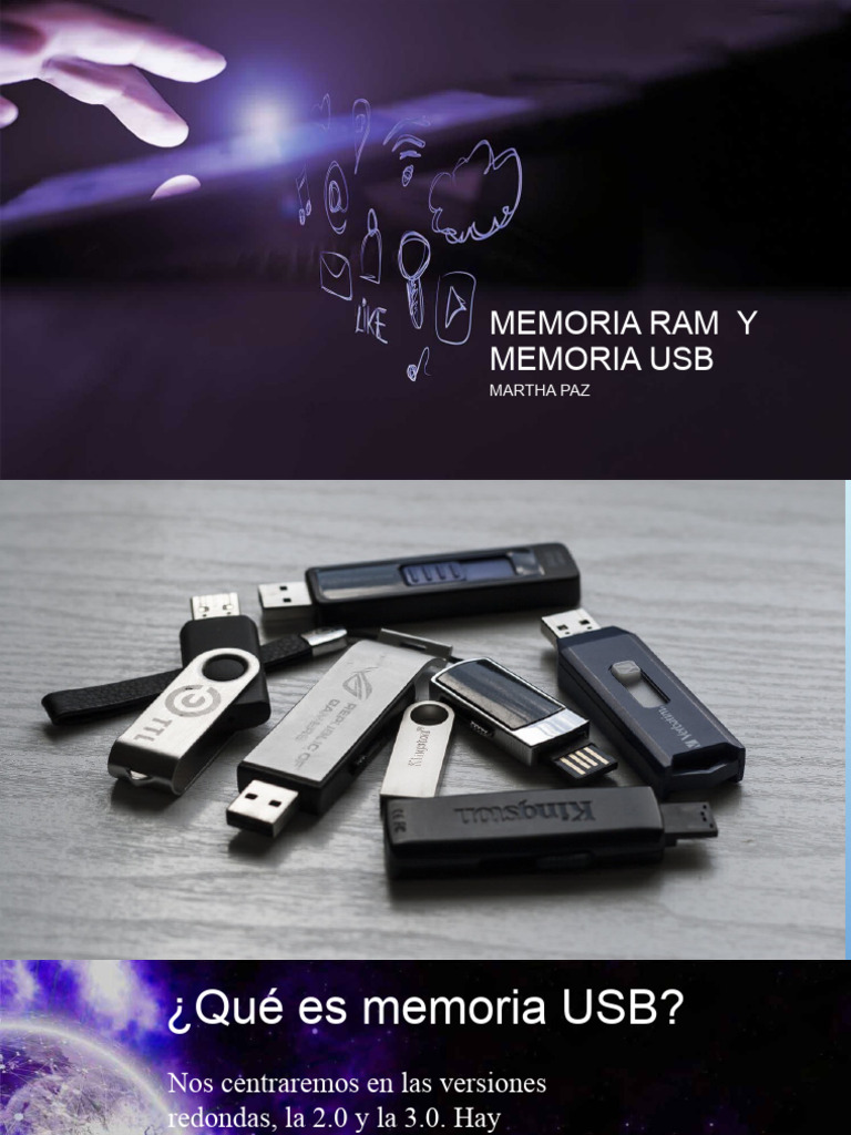Memoria Ram y Memoria Usb | PDF | USB | Almacenamiento de datos de la ...