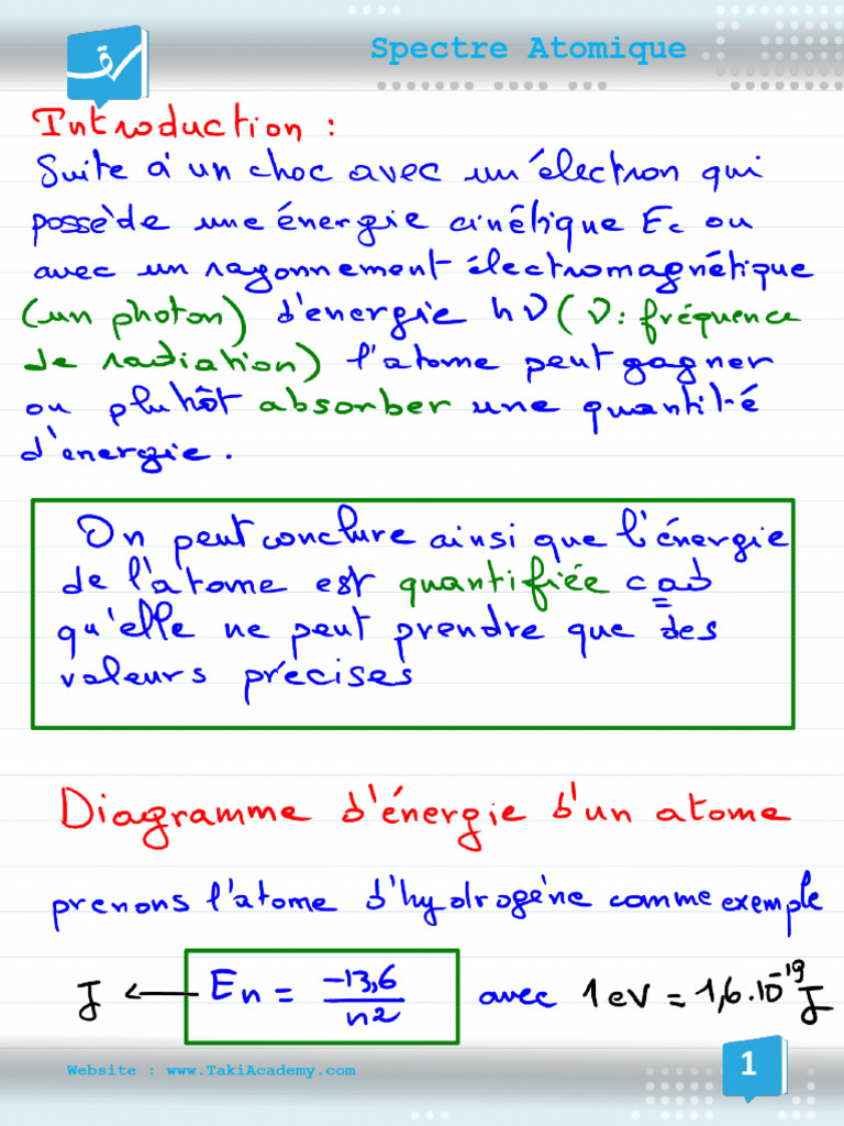 Spectre Atomique (Cours) | PDF | Technology & Engineering | Young Adult