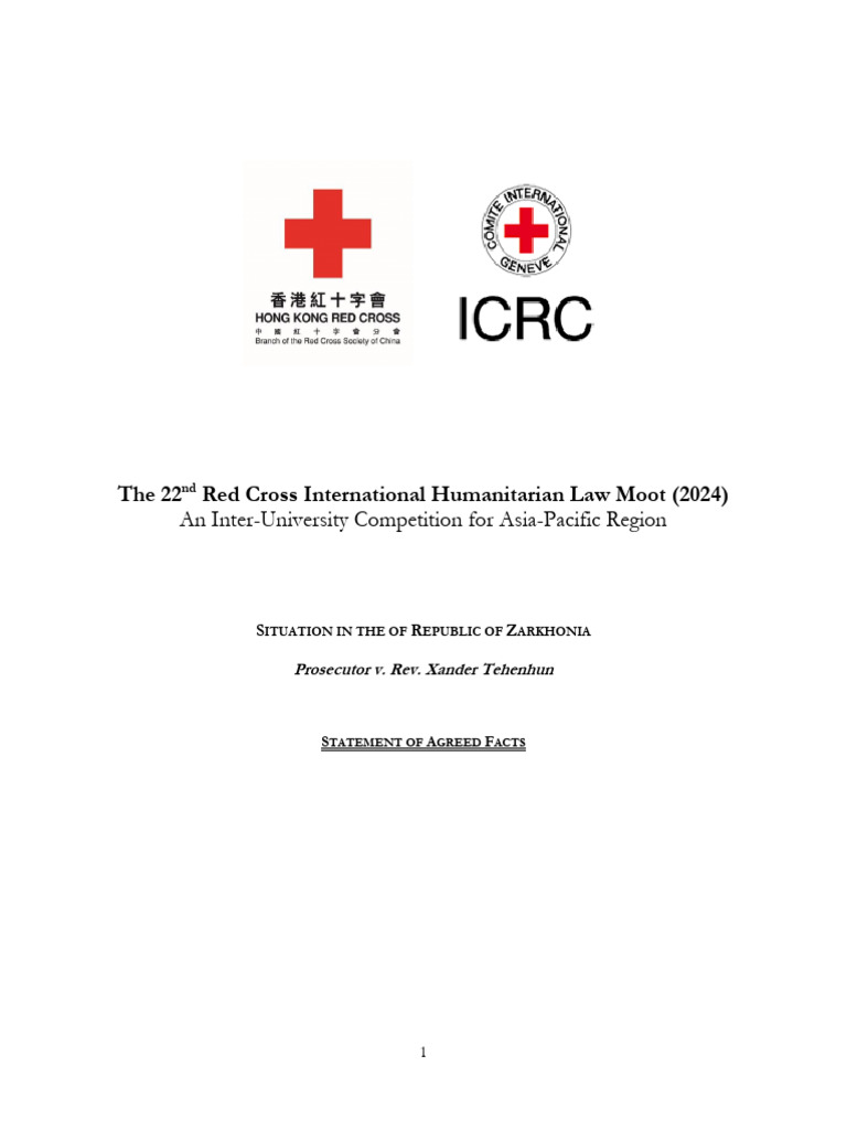 2024 Moot Problem - IHL - ICRC | PDF | International Criminal Court | International Humanitarian Law