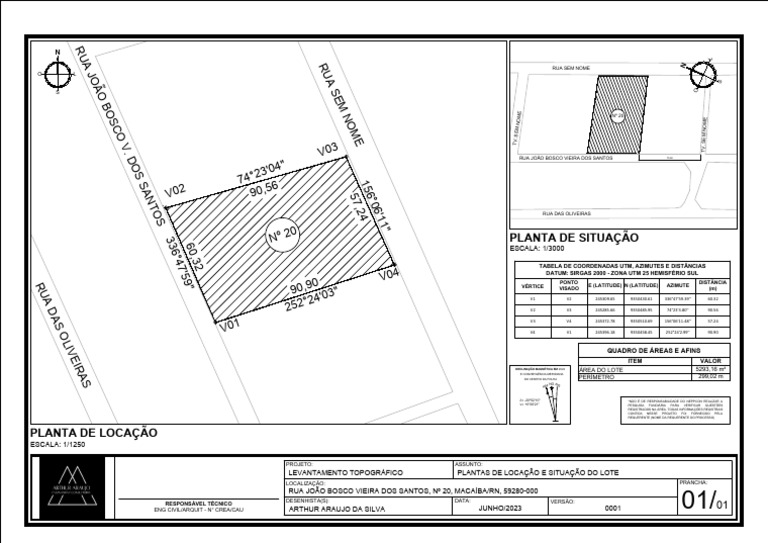 Amostra de Projeto de Usucapiao Arthur Araujo | PDF | Geodésia | Geofísica