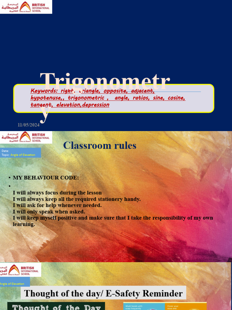 GR9 L 4 Angle of Elevation | PDF | Trigonometry | Trigonometric Functions