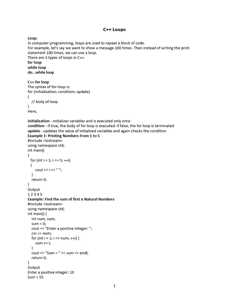 Loops | PDF | Control Flow | Software Development Loops | PDF | Control Flow | Software Development