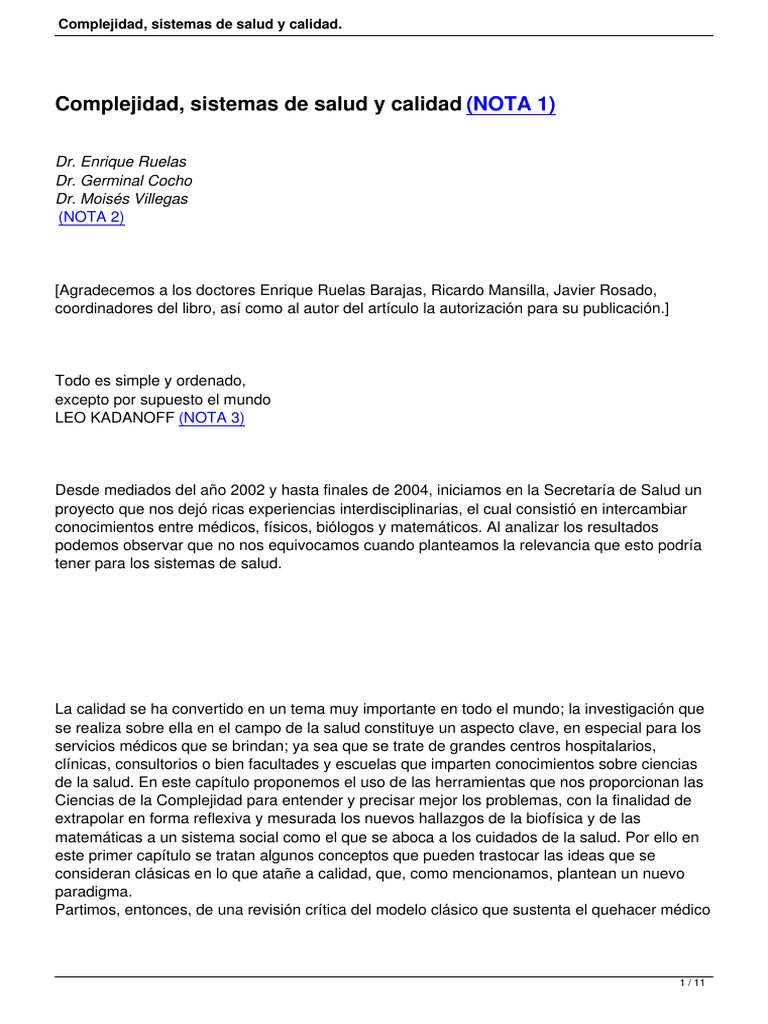 7.3 Sistemas Complejos y Calidad Correctos. | PDF | Transición de fase | Complejidad