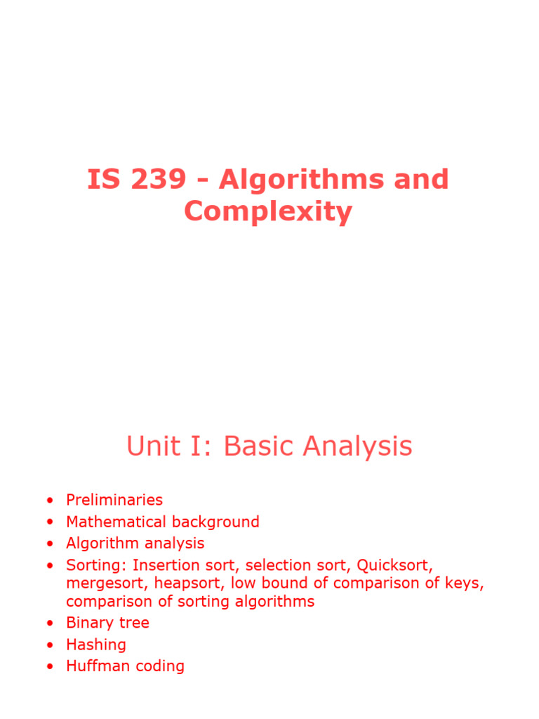 L1-Basic Analysis | PDF | Time Complexity | Algorithms
