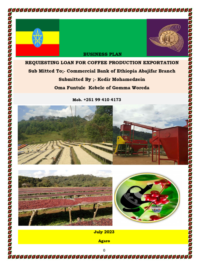 Kedir Mhamedzen BP 2023 | PDF | Coffee | Employment