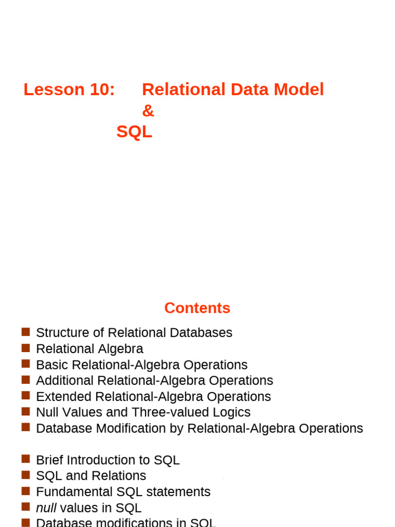 Relational Algebra | PDF | Relational Model | Data Model Relational Algebra | PDF | Relational Model | Data Model