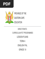 Lesson Plan Gr4 English HL T3 W1&2 | PDF | Lesson Plan | Curriculum