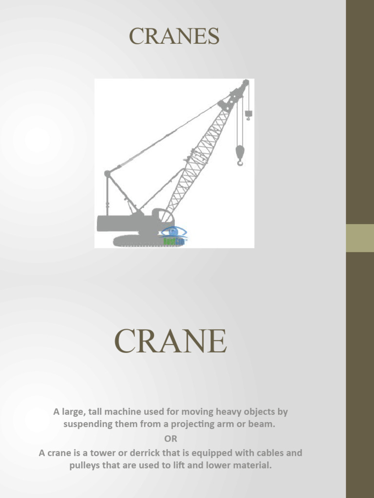 Cranes o | PDF | Crane (Machine) | Manufactured Goods