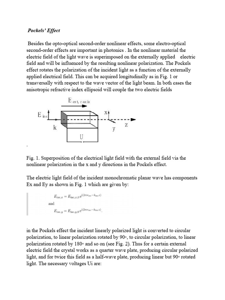 بصريات | PDF | Polarization (Waves) | Nonlinear Optics