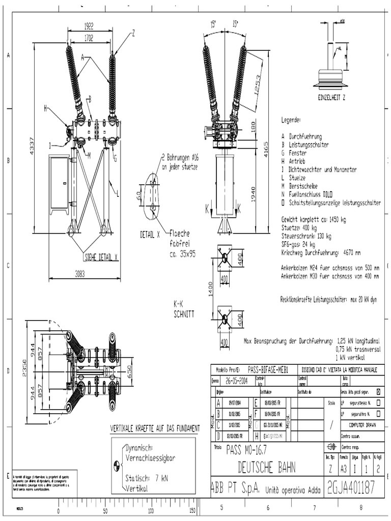 ABB PASS M0 Railway Drawings | PDF