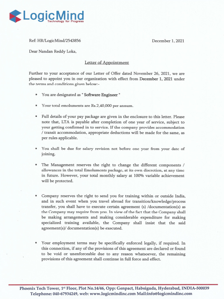 Experience Letter | PDF