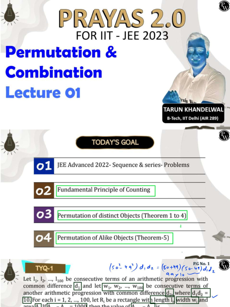 Permutation & Combination Prayas 2.0-Invert | PDF
