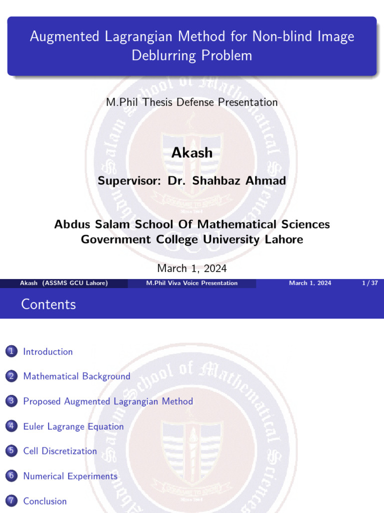 Defense Presentation Akash | PDF | Optics | Mathematical Physics