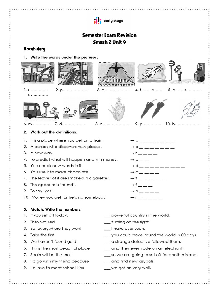 Semester Exam Vocabulary Revision Guide | PDF