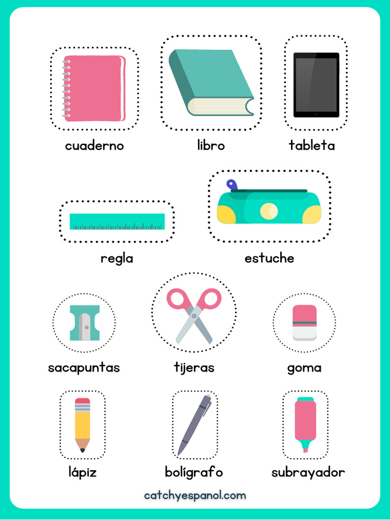 Artículos Escolares y Sus Usos | PDF | Lápiz | Implementos de escritura