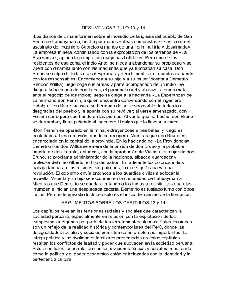 Resumen de Los Capitulos 13 y 14 | PDF