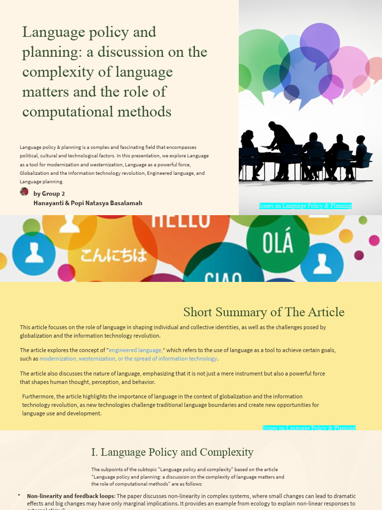 Language Complexity Matter & Computational Method | PDF | Simulation | Linguistics