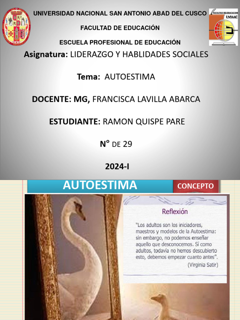 Autoestima RAMON | PDF | Autoestima | Pensamiento