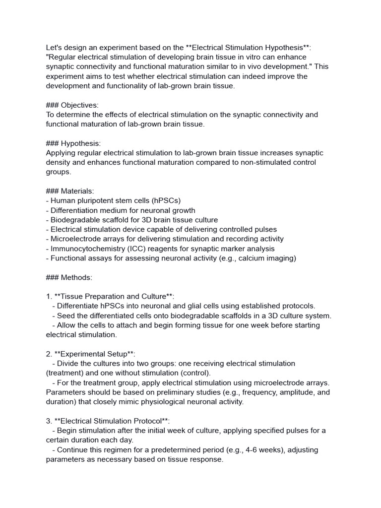 Lets Grow A Brain Pdf Tissue Engineering Brain