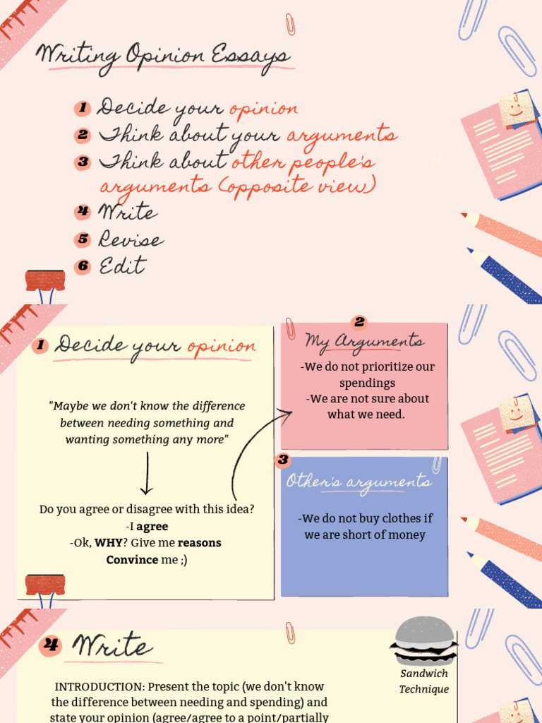 Writing Opinion Essays | PDF | Argument | Essays